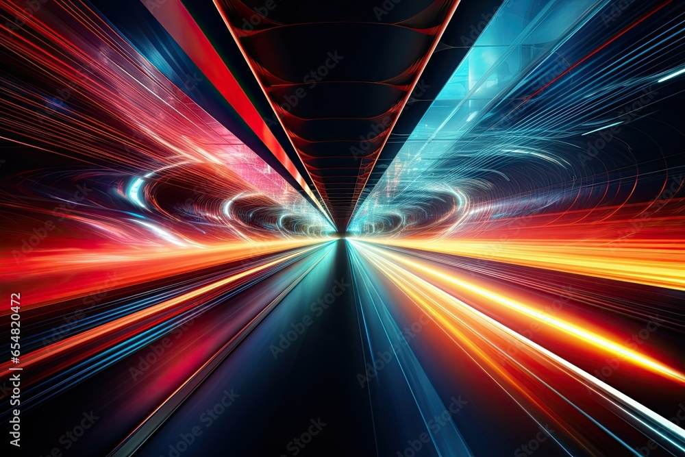 Speed Concept. High Speed Motion Blur. Fast Moving Stripe Lines with ...