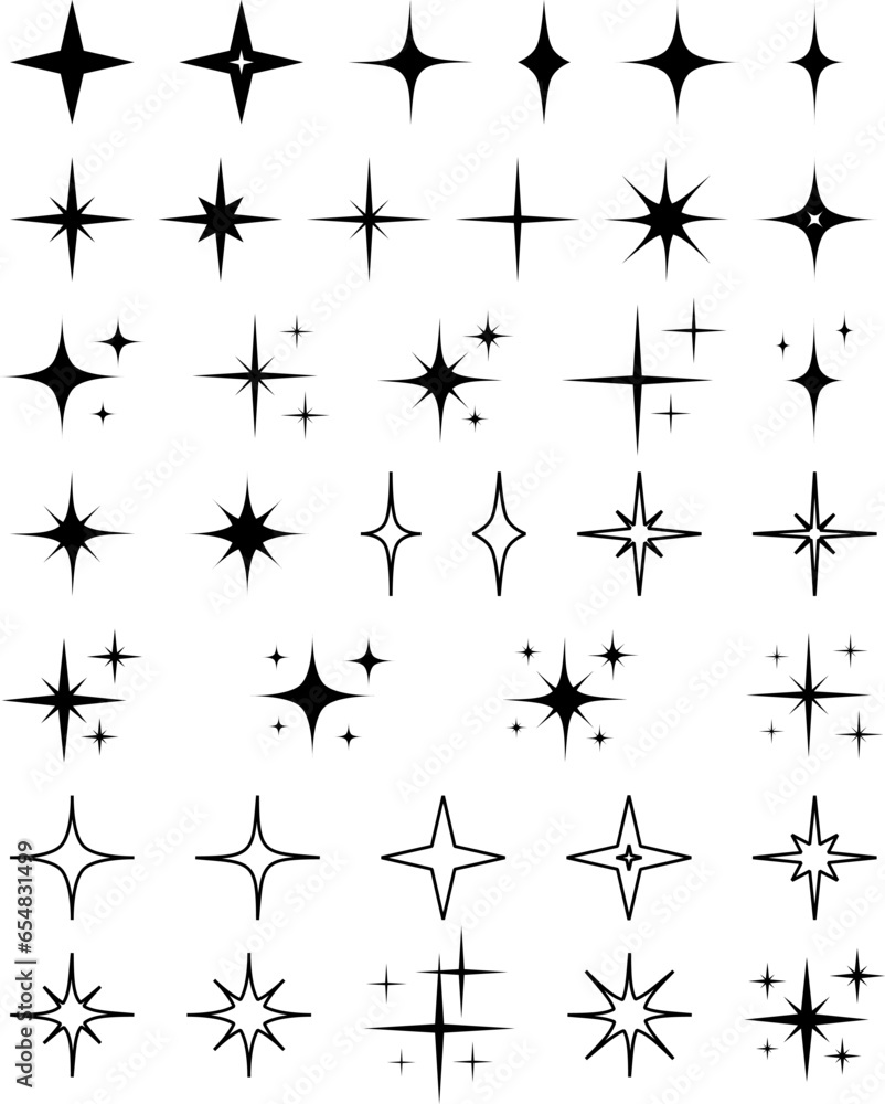 Retro Sparkle Clip Art