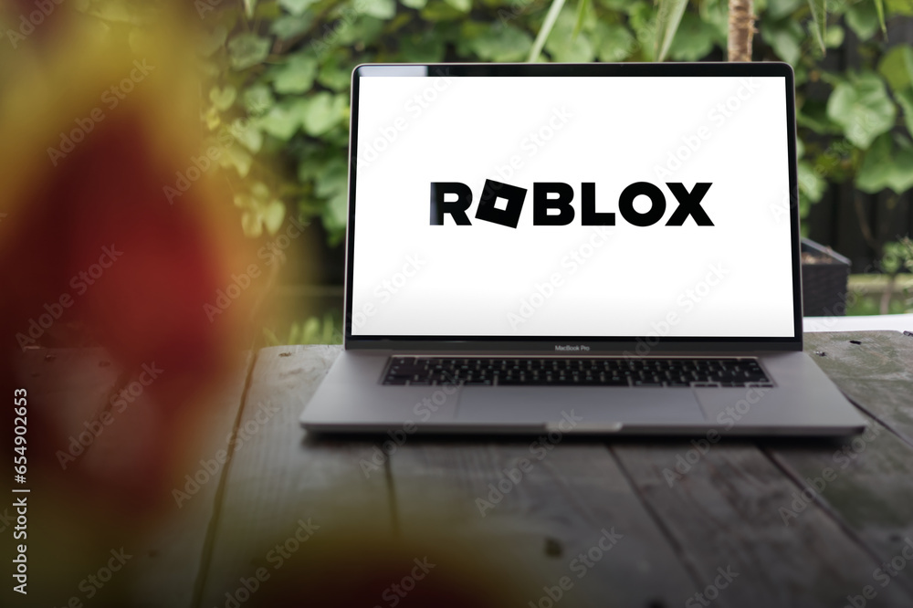 Roblox logo, an online game platform and game creation system ...