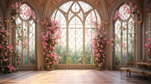 Flower Decoration In A Castle Free Stock Photo - Public Domain Pictures