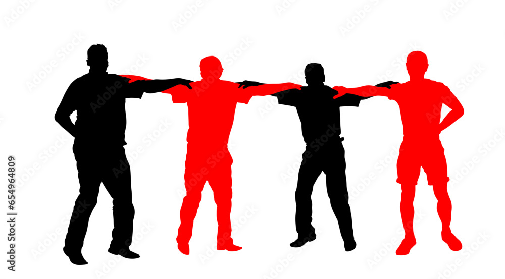 A Greek hasapiko dance. Evzone dancing vector silhouette isolated ...