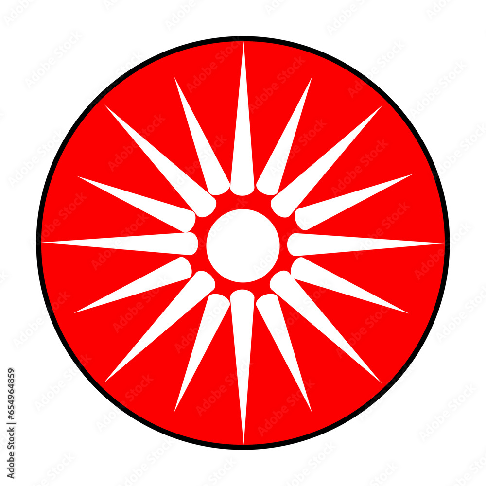 Vector de Stock Circle badge Kingdom of Troys national flag vector ...