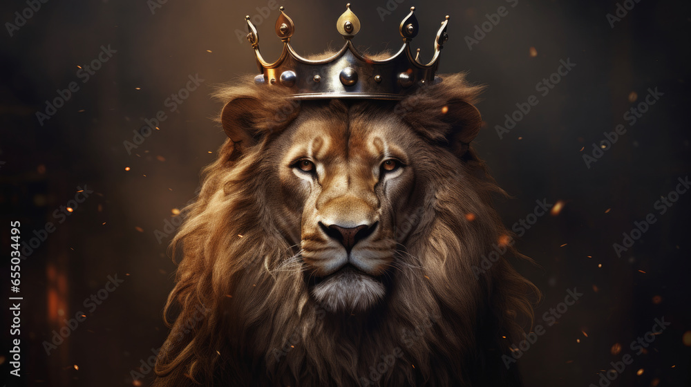 lion crown christian concept art Stock Photo | Adobe Stock