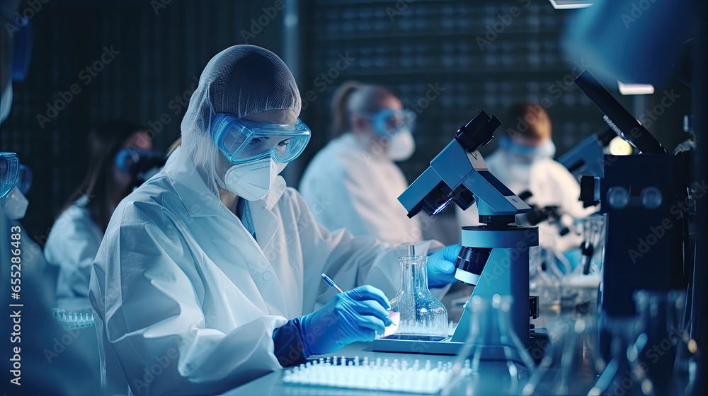 Professional health care researchers working in life of medical science ...