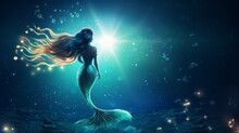 Beautiful Mermaid In The Sea Free Stock Photo - Public Domain Pictures