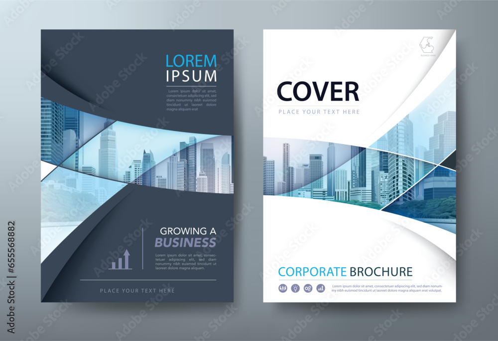 Annual report brochure flyer design, Leaflet presentation, book cover ...