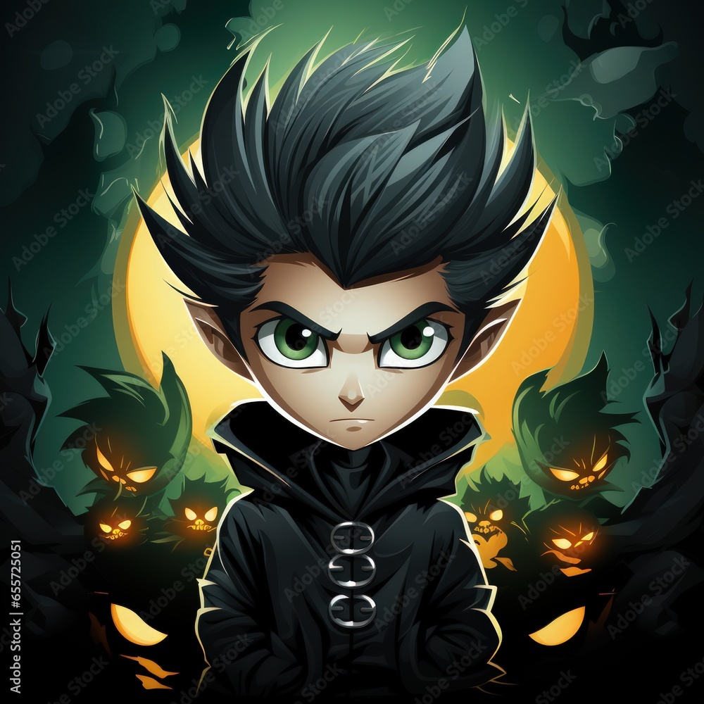Evil Avatar Cartoon Icon Inspired by Danny Phantom with Mad Features ...