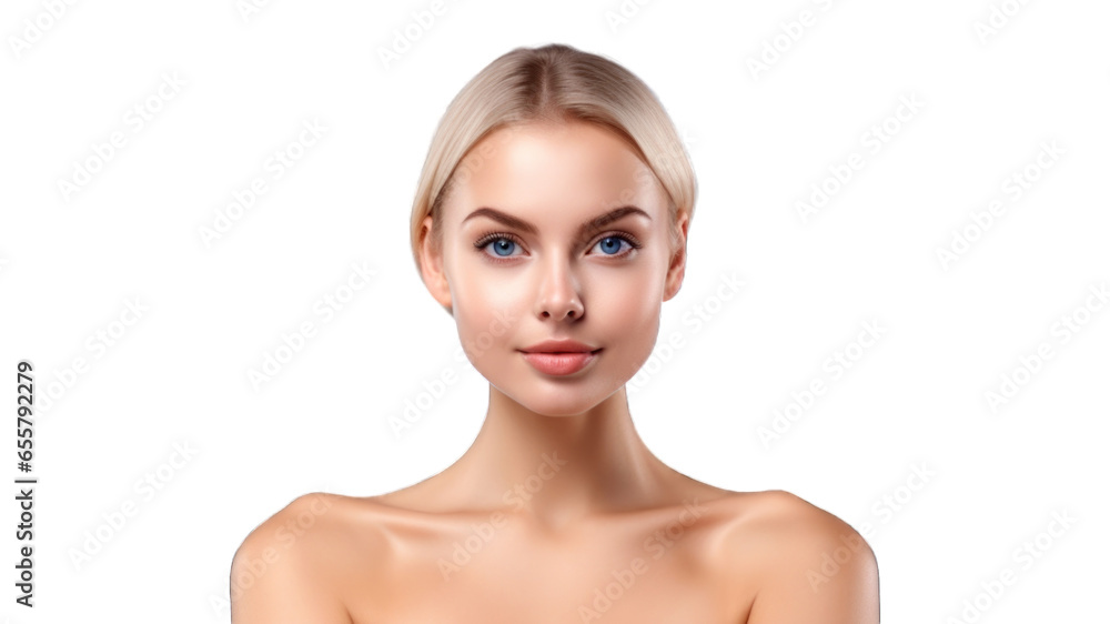 Beauty Woman face Portrait. Beautiful Spa model Girl with Perfect Fresh ...