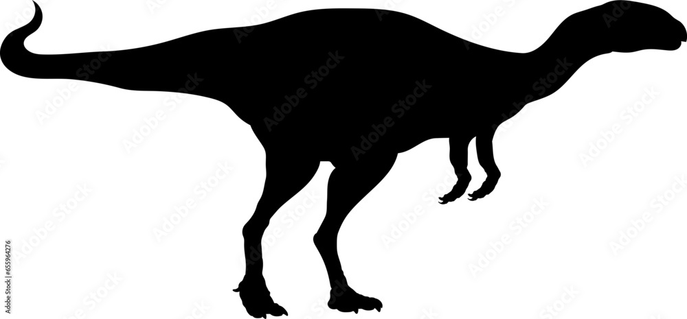 Yandusaurus Dinosaur Silhouette. Dinosaur SVG Types of dinosaurs Stock ...