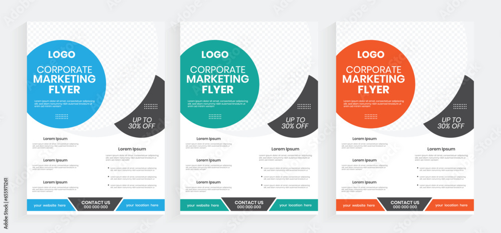Vektor A4 size corporate agency flyer design, marketing conference a4 ...