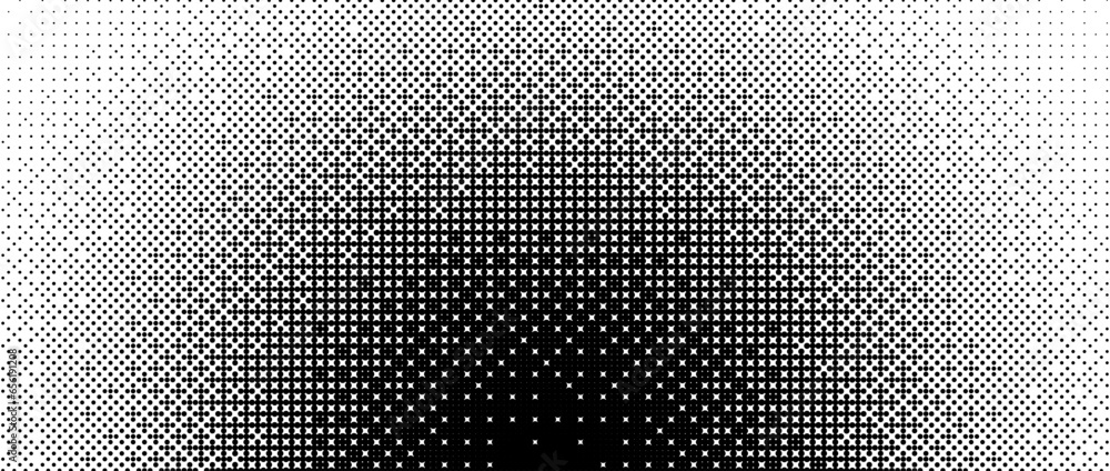 Radial halftone texture. Dotted round gradient pattern background ...