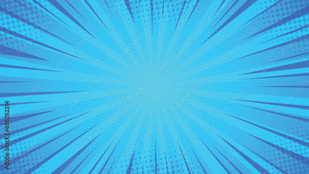Blue Gradient Comics Style Background Template. Comic book style ...