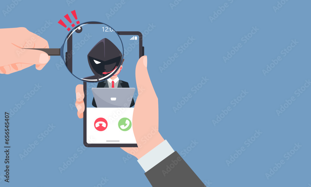 Thief Hacker disguised as fake call centers. Check the stranger's ...