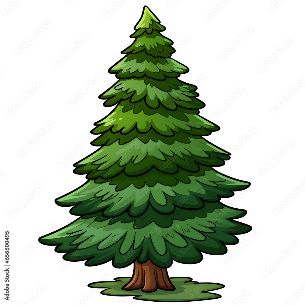 cartoon clipart of Pine Tree, plant clipart, nature clipart, isolated ...