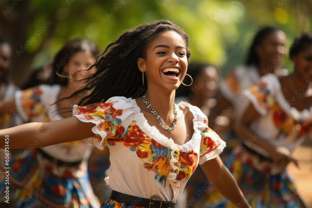Brazil's Festa Junina, with people dressed in traditional attire ...