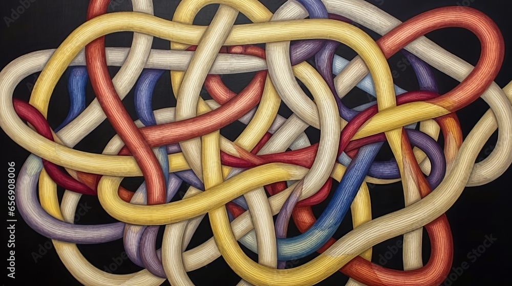 Knots of Knowledge: Tightly woven knots, symbolizing the intricate and ...