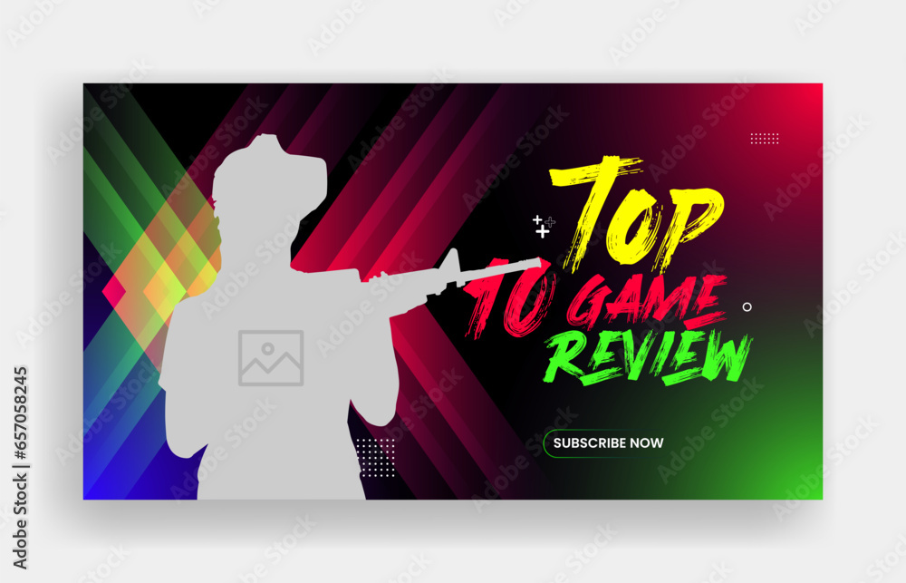 Youtube thumbnail for live gaming and game review thumbnail template ...