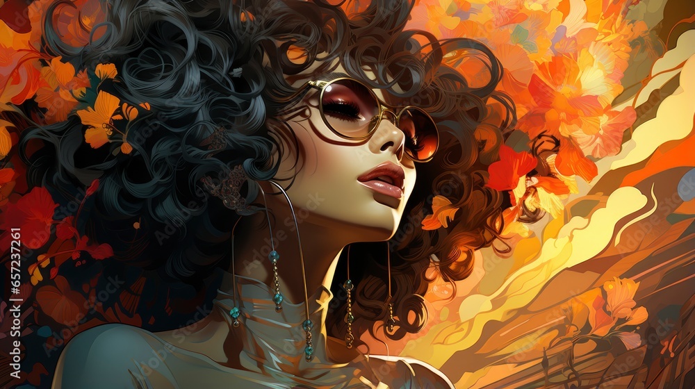 Extremely Detailed Illustration of gorgeous woman , Background Images ...
