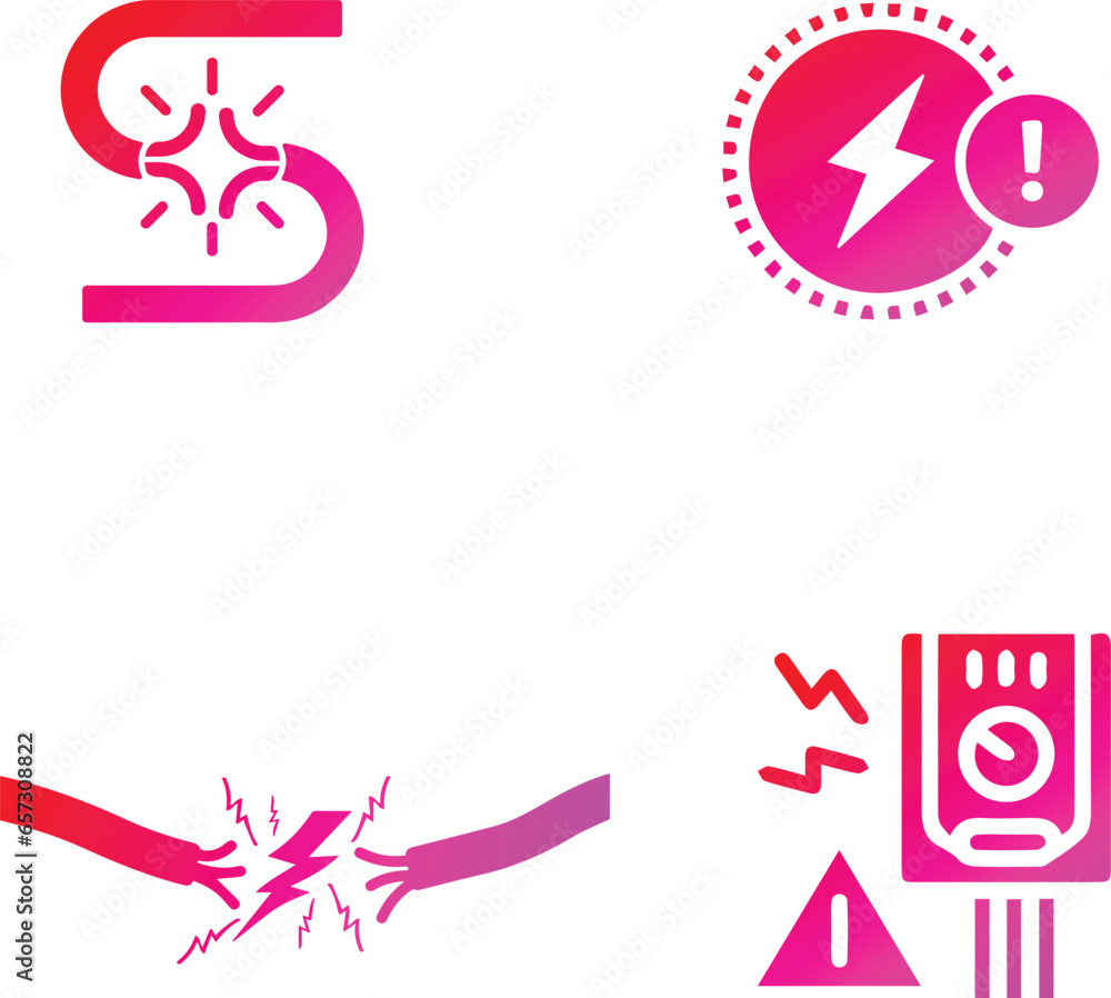 Short circuit icons would typically represent graphical symbols ...