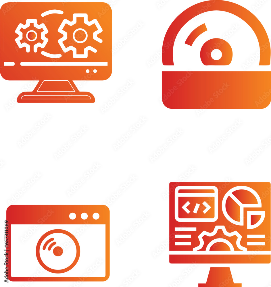 Coding Excellence - Software Icons Represents the Essence of Modern ...