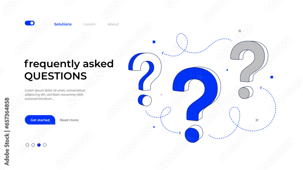 Frequently Asked Questions Concept. Flat Vector Illustration Exclamation and Question Marks ...