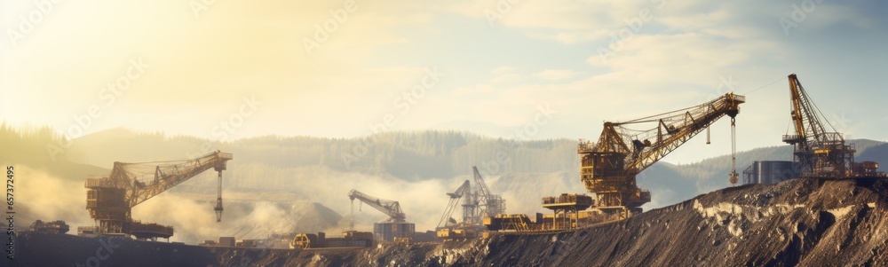 Mining Industry banner Stock Photo | Adobe Stock