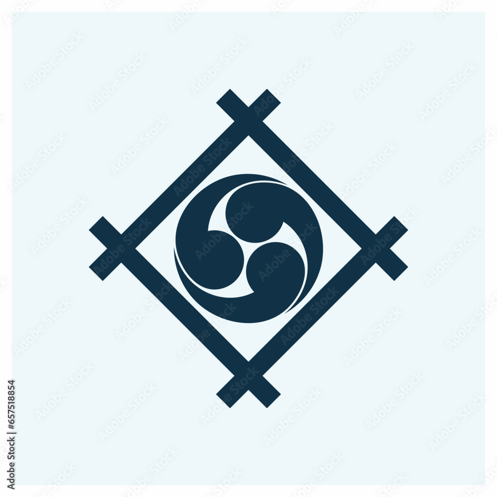 Kamon Symbols of Japan. Coat of arms of the Japanese family Kamon ...