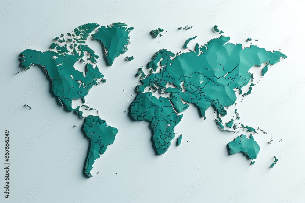 World map design high resolution,empty background. Generative AI. Stock ...