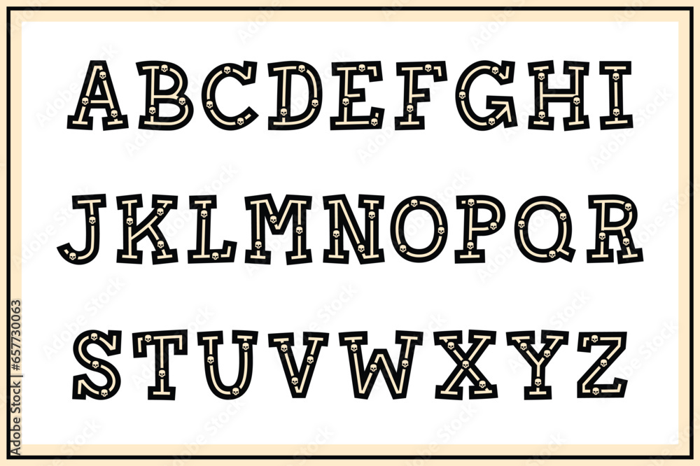 Versatile Collection of Skull Alphabet Letters for Various Uses Stock ...