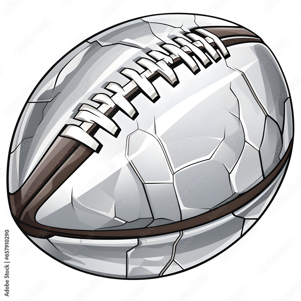 cartoon clipart of an American football made from Palladium, american ...