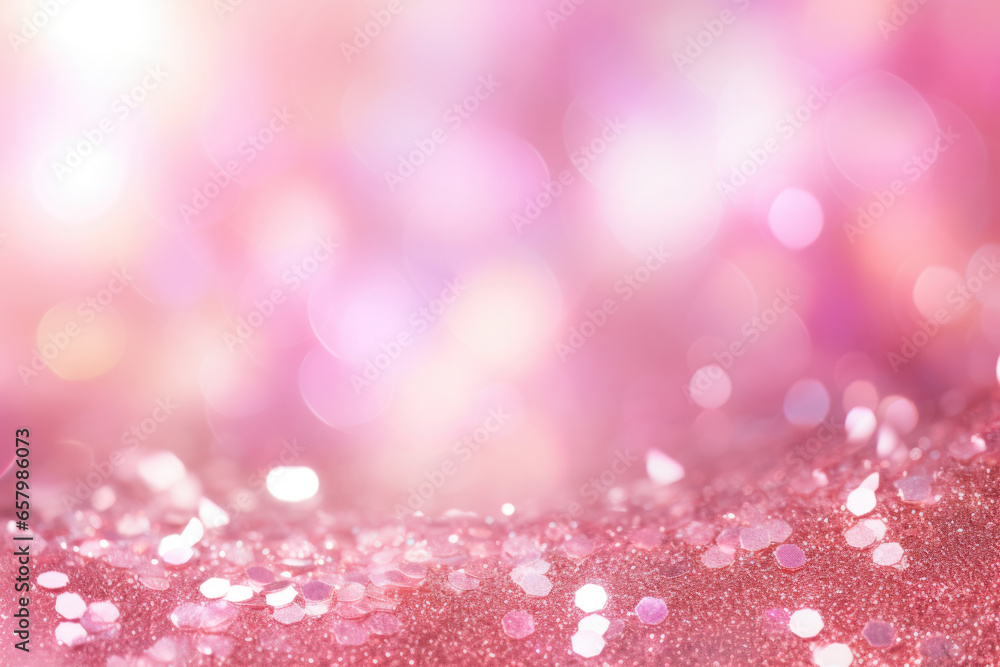 Light Pink Sparkle Glitter Background, Abstract, Generative AI Stock ...