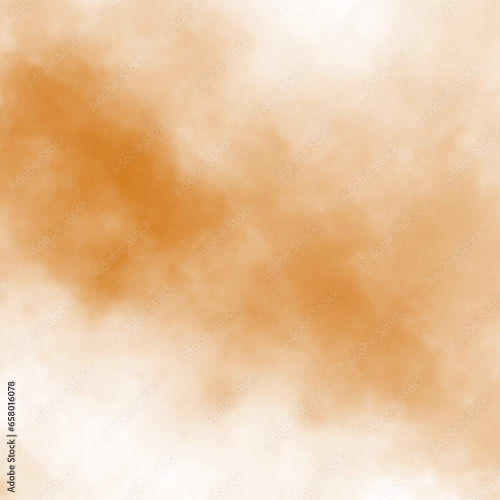Abstract orange puffs of smoke mist overlay on transparent background ...