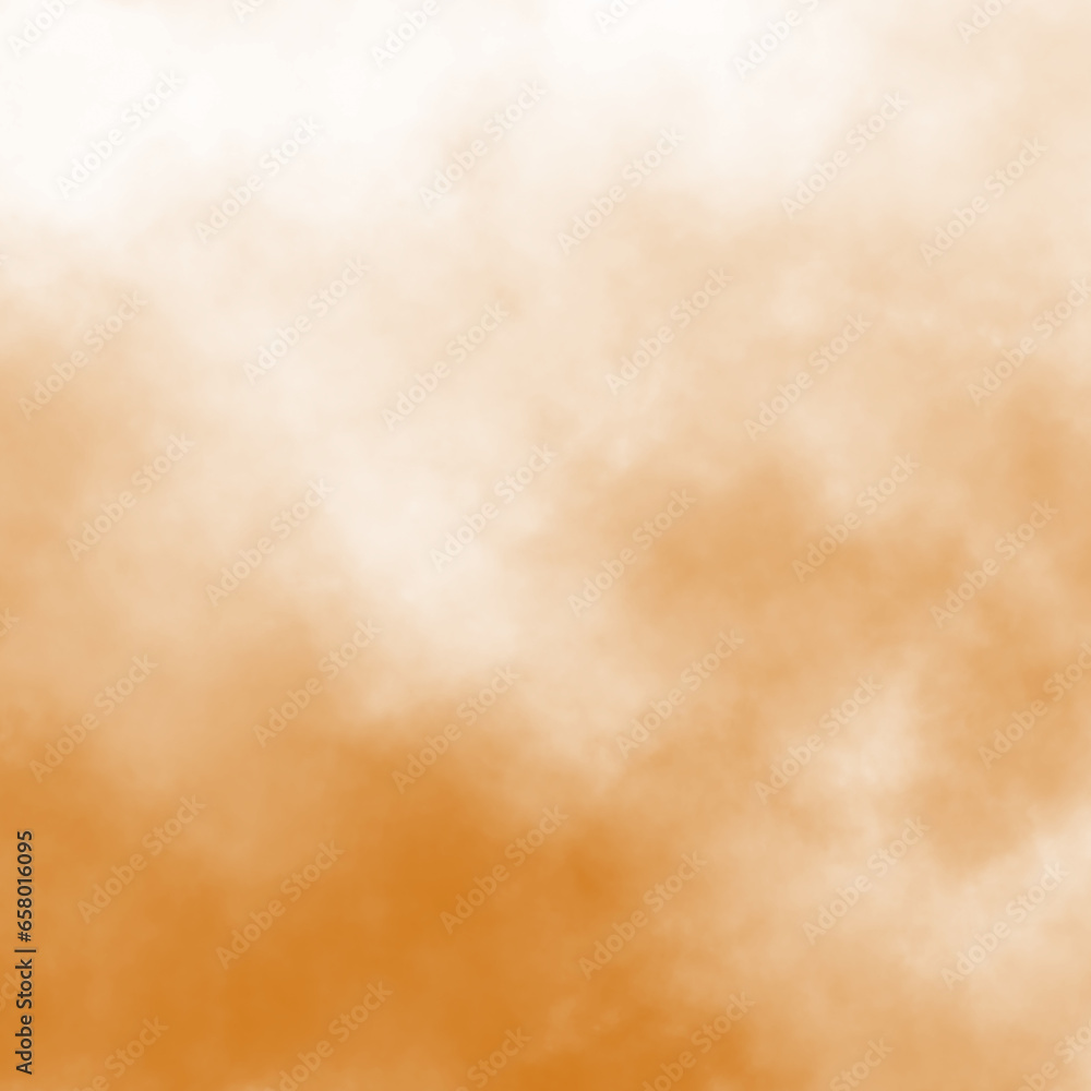 Abstract orange puffs of smoke mist overlay on transparent background ...