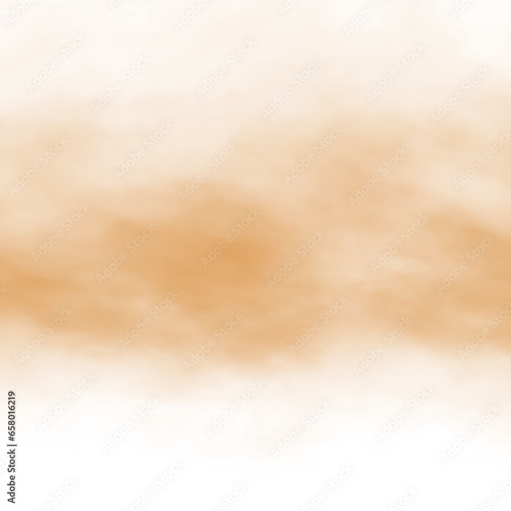 Abstract orange puffs of smoke mist overlay on transparent background ...