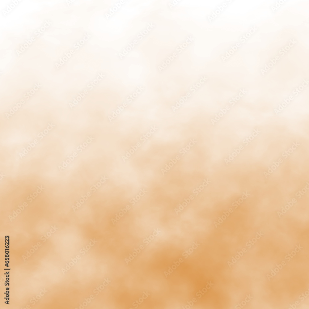 Abstract orange puffs of smoke mist overlay on transparent background ...