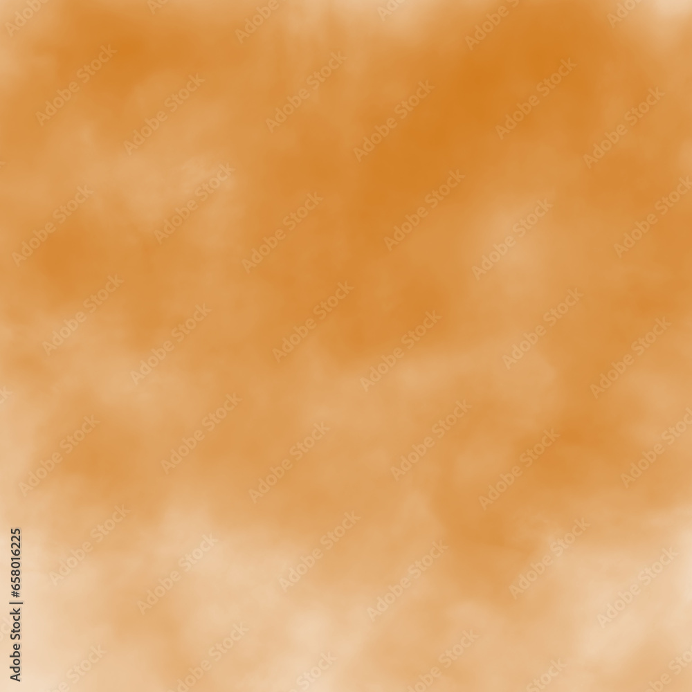 Abstract orange puffs of smoke mist overlay on transparent background ...