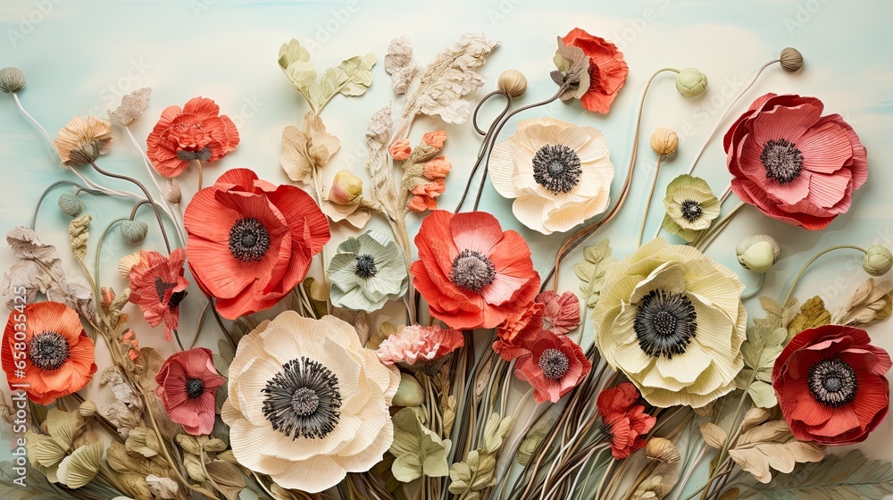 Heritage Inspired Poppies Placed at the Bottom Right: Offering a blast ...