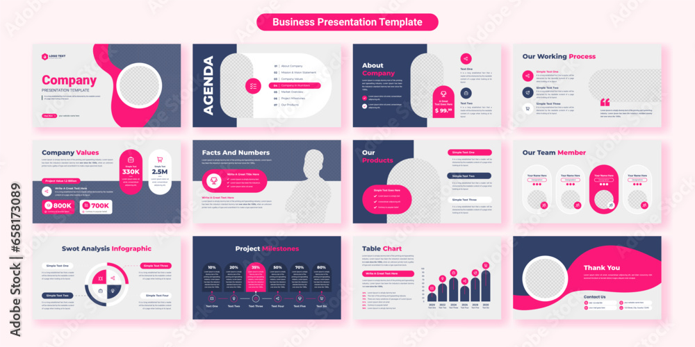 Creative business PowerPoint presentation slides template design. Use for modern keynote ...