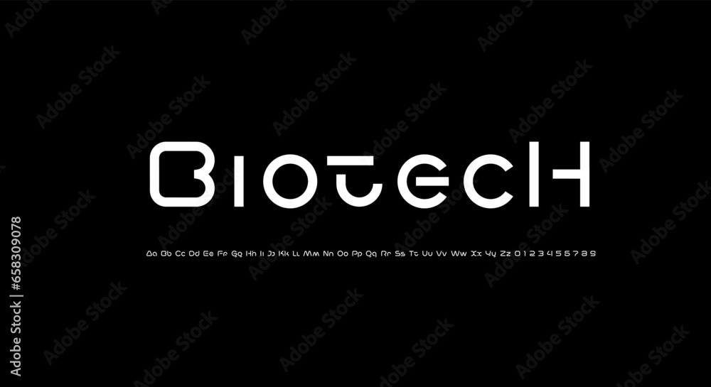 Vector de Stock Virtual cyber font, digital alphabet made space future ...