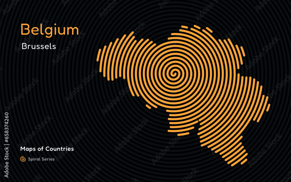 Creative map of Belgium. Political map. Capital Brussels. World ...