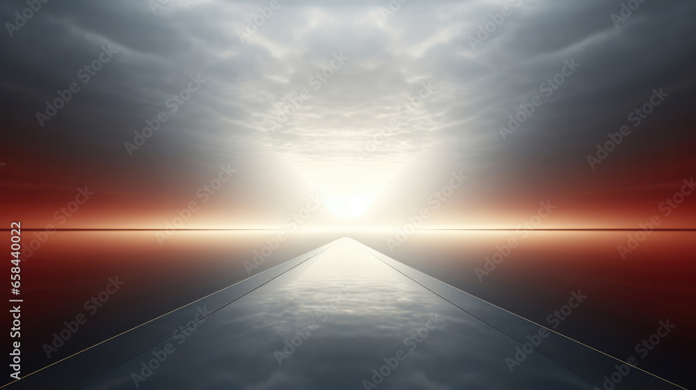 Surreal futuristic architecture and landscape blending seamlessly in an ...
