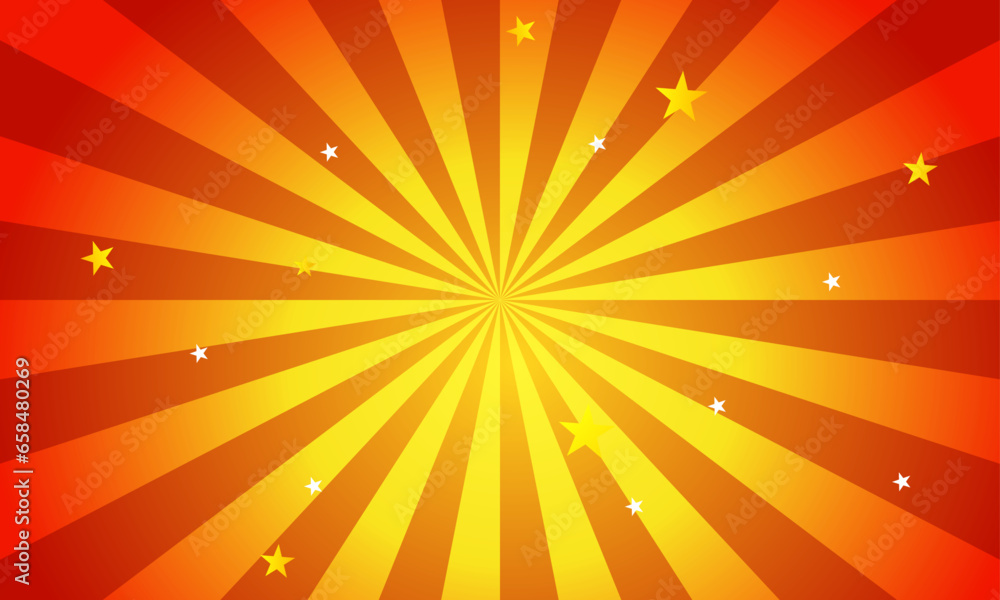 Vector gradient background with star and rays Stock Vector | Adobe Stock