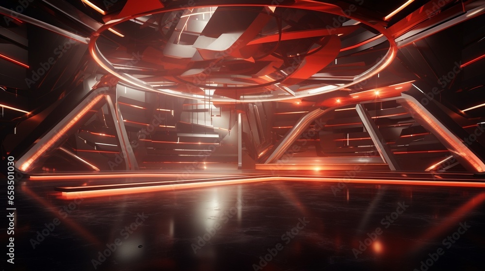 Generative AI : Advanced background High-end venue space 3D rendering ...