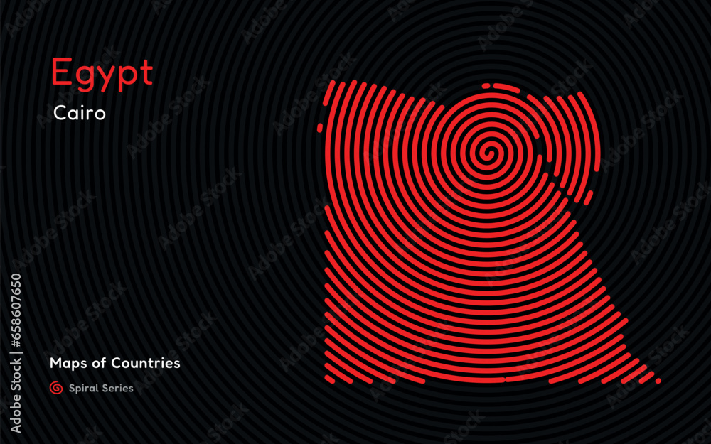 Creative map of Egypt. Political map. Capital Cairo. World Countries ...