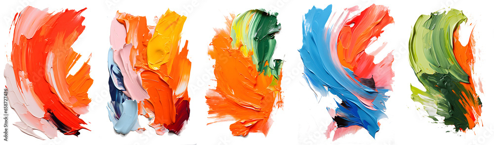 Vibrant palette abstract rough colorful multicolored art painting ...