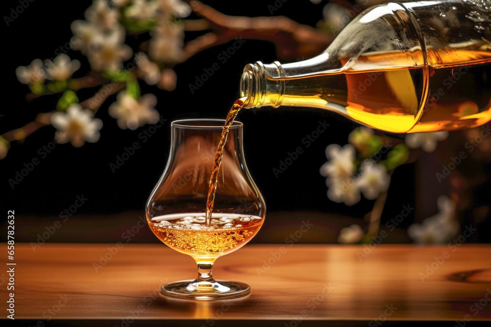 A delightful combination of traditional Japanese beverages - sake and ...