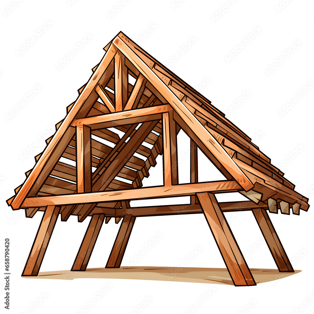 cartoon clipart of Roof trusses, tool clipart, transparent background ...