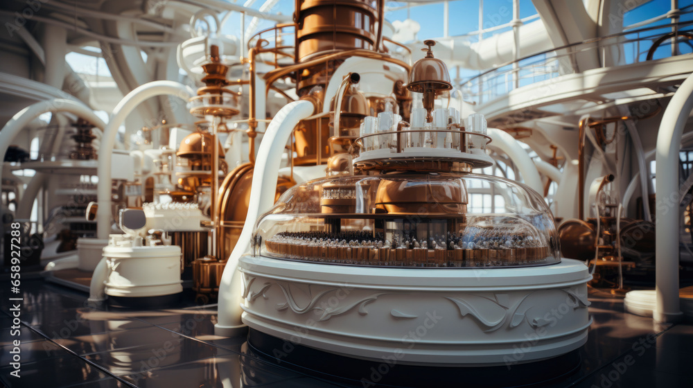 inside a chocolate factory. Industrial concept. production process ...