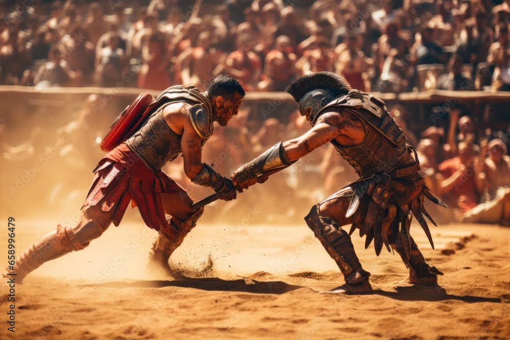gladiators fighting until death. roman, spartan, etruscan, greek ...