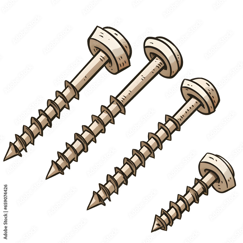 cartoon clipart of Drywall Screws, tools clipart, building supplies ...
